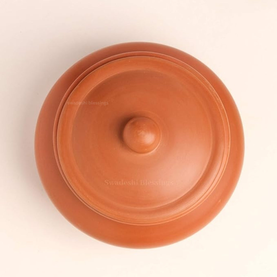 Unglazed Earthen Dahi Handi/ Handmade Curd Pot/ Clay Pot with Lid Also ...